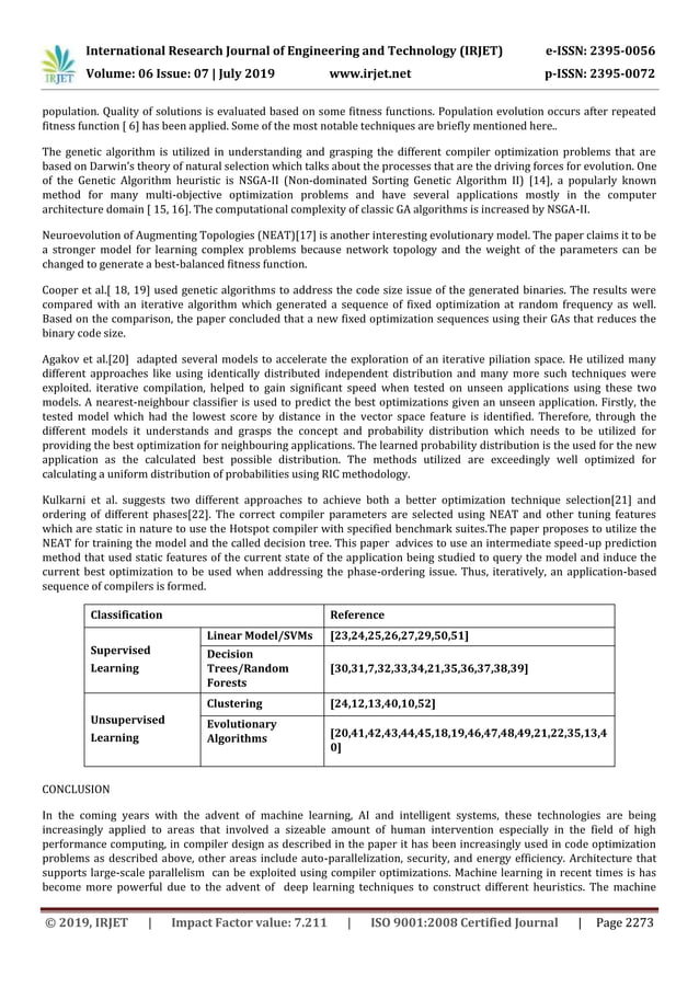 IRJET- Machine Learning Techniques for Code Optimization | PDF