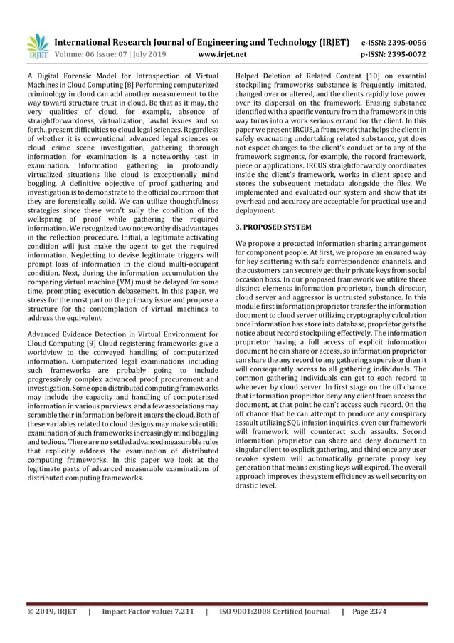 IRJET- SAAS Attacks Defense Mechanisms and Digital Forensic | PDF