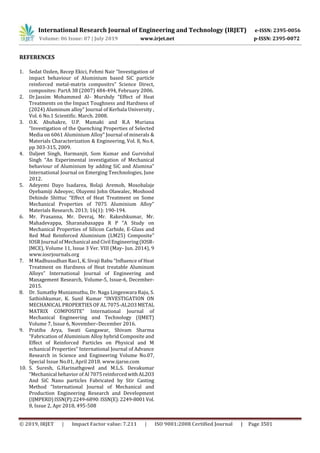 IRJET- Effect of Heat Treatment on Mechanical Properties of Aluminium ...