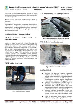 IRJET- Comparative Study and Buckling Analysis of Hollow Castellated ...
