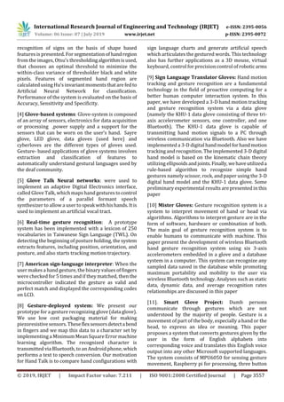 IRJET- Hand Talk- Assistant Technology for Deaf and Dumb | PDF