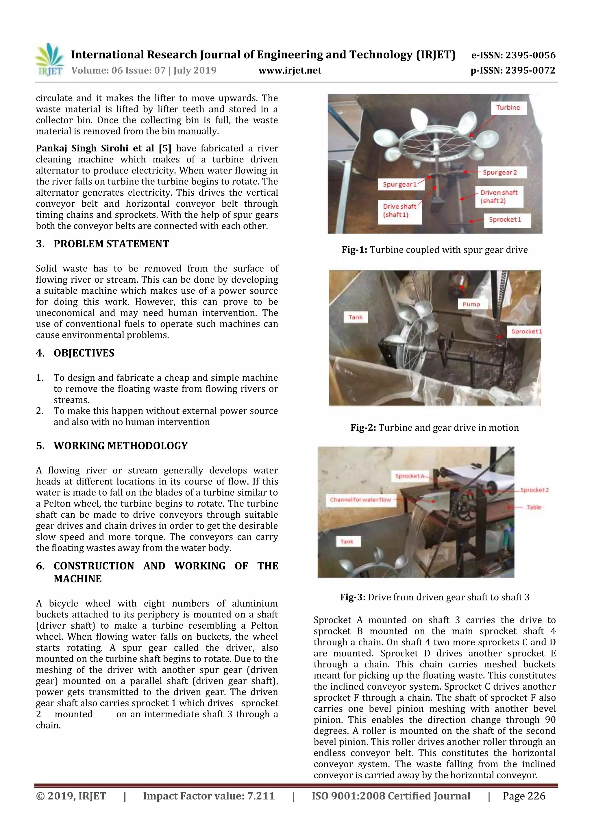 IRJET- Design and Fabrication of River Cleaning Machine | PDF