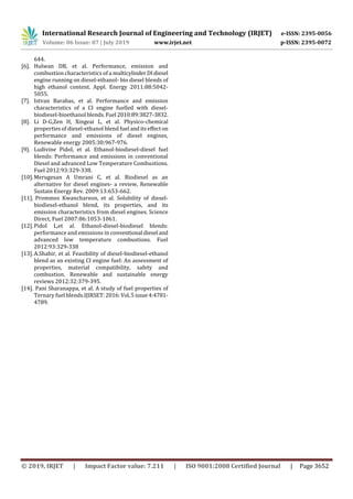IRJET- Study of Fuel Properties of Diesel Biodiesel Blend with Nano-Particles as Additives | PDF