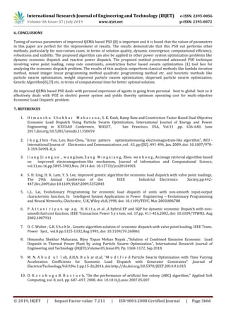 IRJET- A New Approach to Economic Load Dispatch by using Improved QEMA based Particle Swarm ...