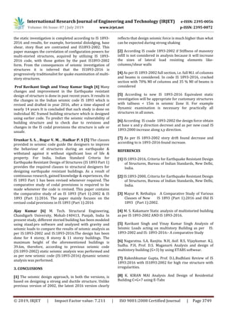 IRJET- A Review on Comparative Studies on Seismic Analysis of Multi ...