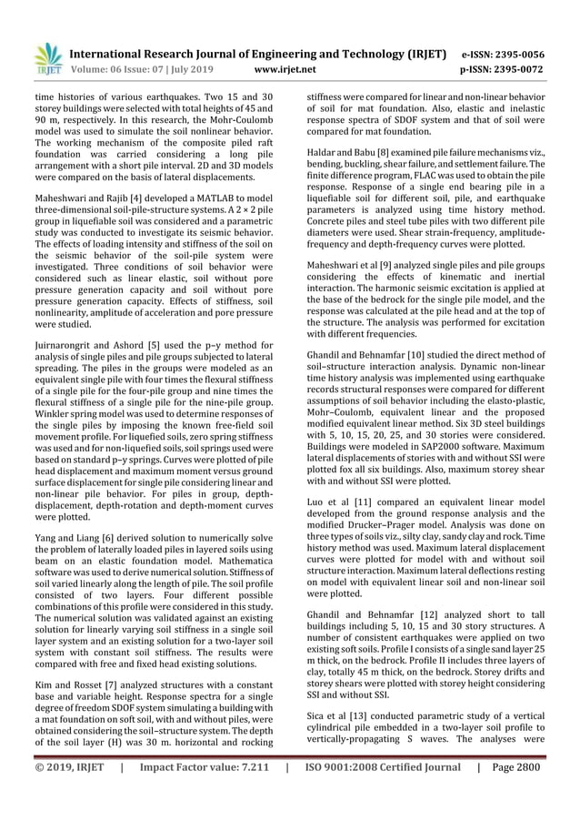 IRJET- A Review on Dynamic Analysis of RCC Building Considering Soil Structure Interaction | PDF