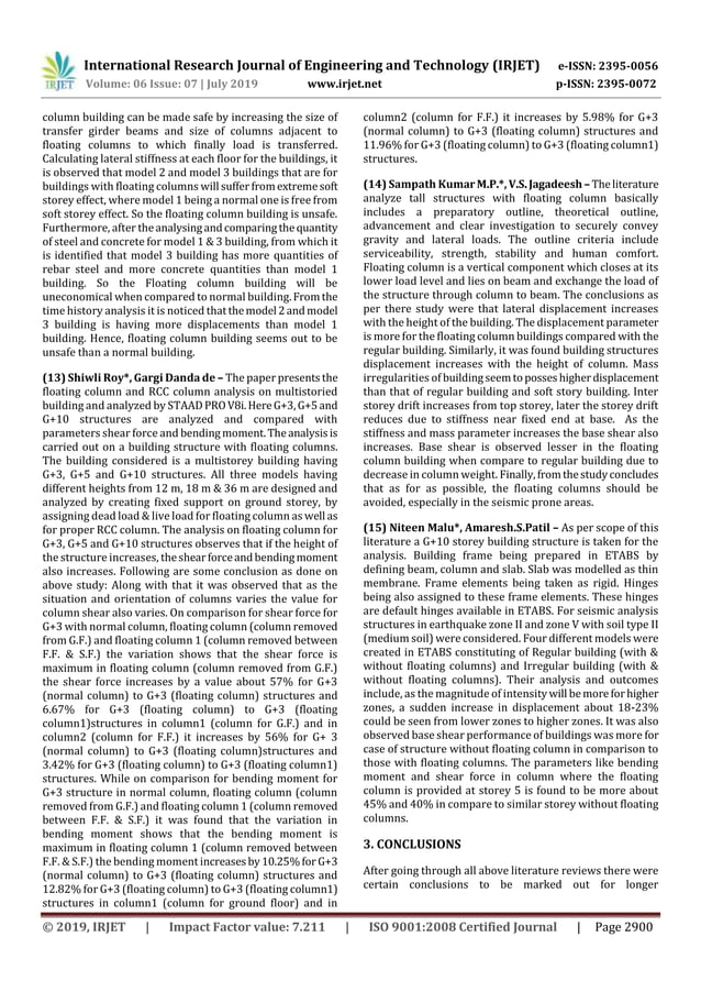 IRJET- A Review on Seismic Analysis and Sustainability of Multi Storey Structure with and ...