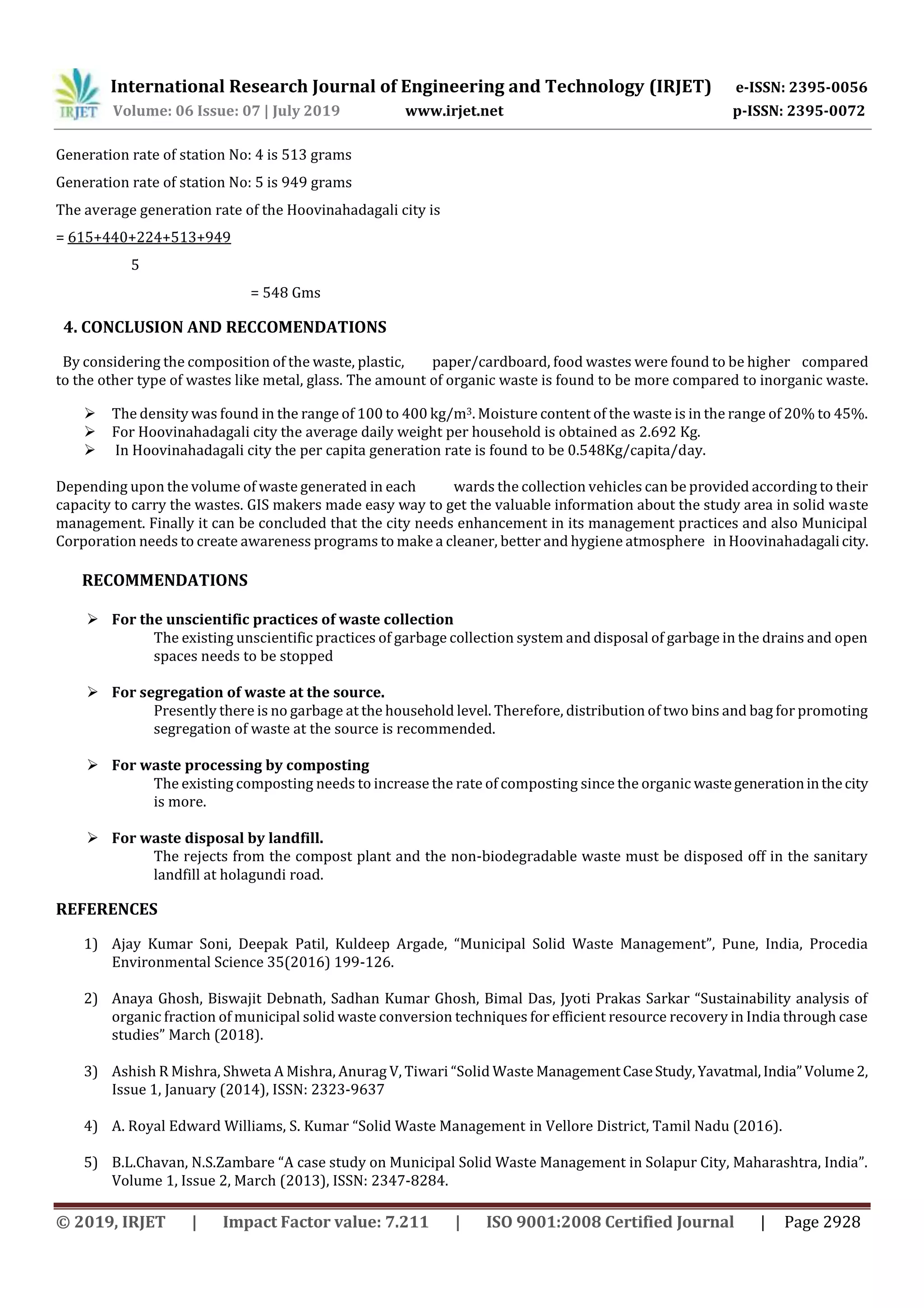 IRJET- A Case Study on Municipal Solid Waste Management in ...