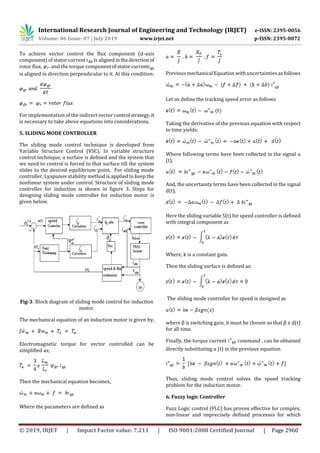 IRJET- Performance Analysis of Speed Control of Induction Motor using Pi, SMC & Fuzzy Logic ...