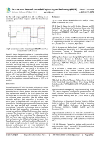 IRJET- Performance Analysis of Speed Control of Induction Motor using Pi, SMC & Fuzzy Logic ...
