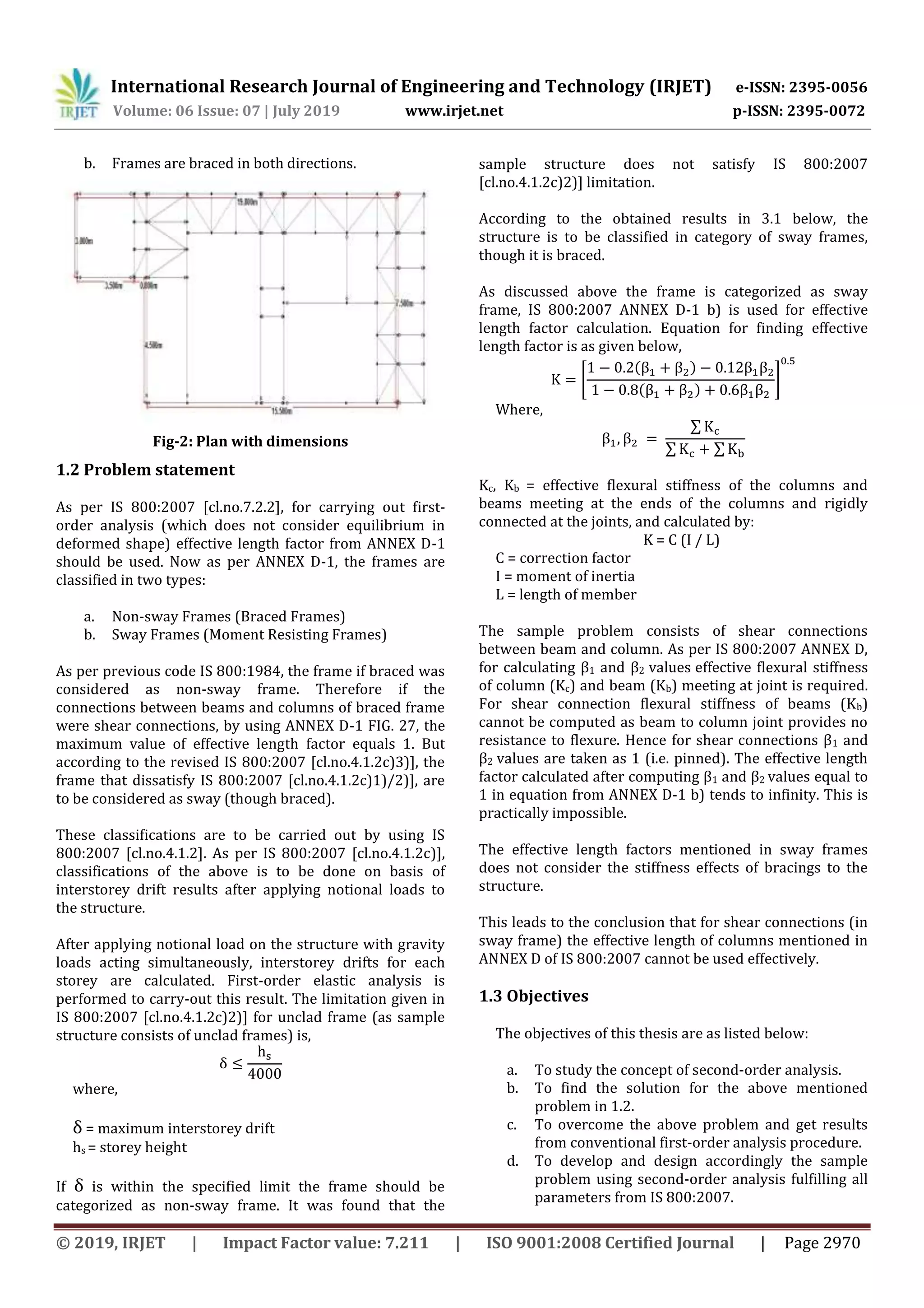IRJET- Design of High Rise Steel Structure using Second-Order Analysis ...