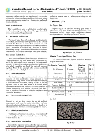 IRJET- An Experimental Analysis on the Influence of Copper Slag as ...