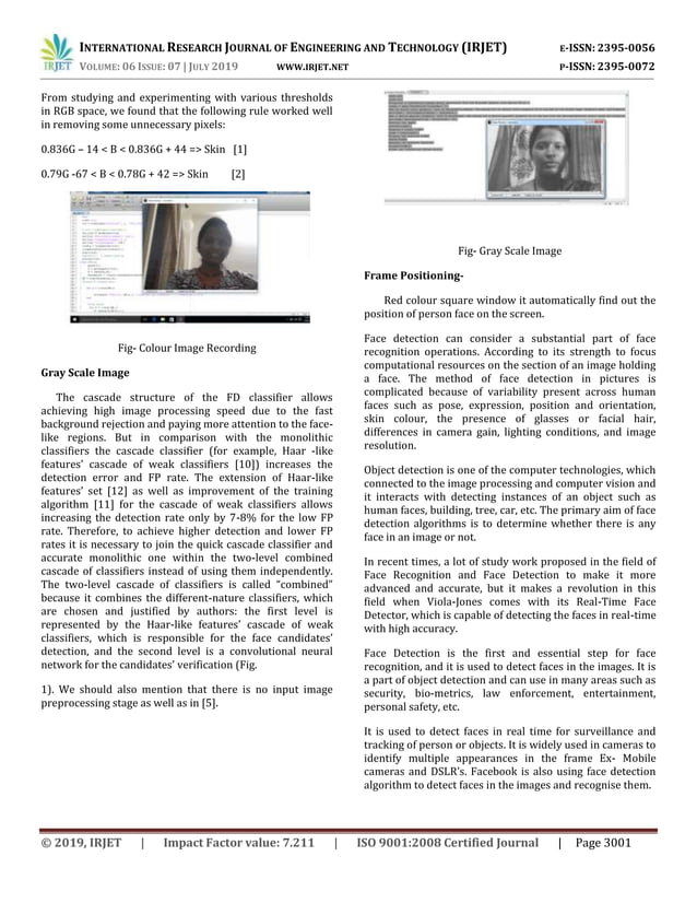 Irjet Real Time Facial Expression Detection Using Svd And Eigen Vector