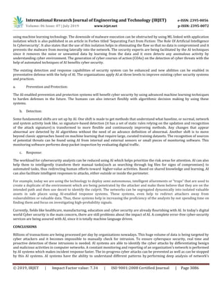 IRJET- Use of Artificial Intelligence in Cyber Defence | PDF