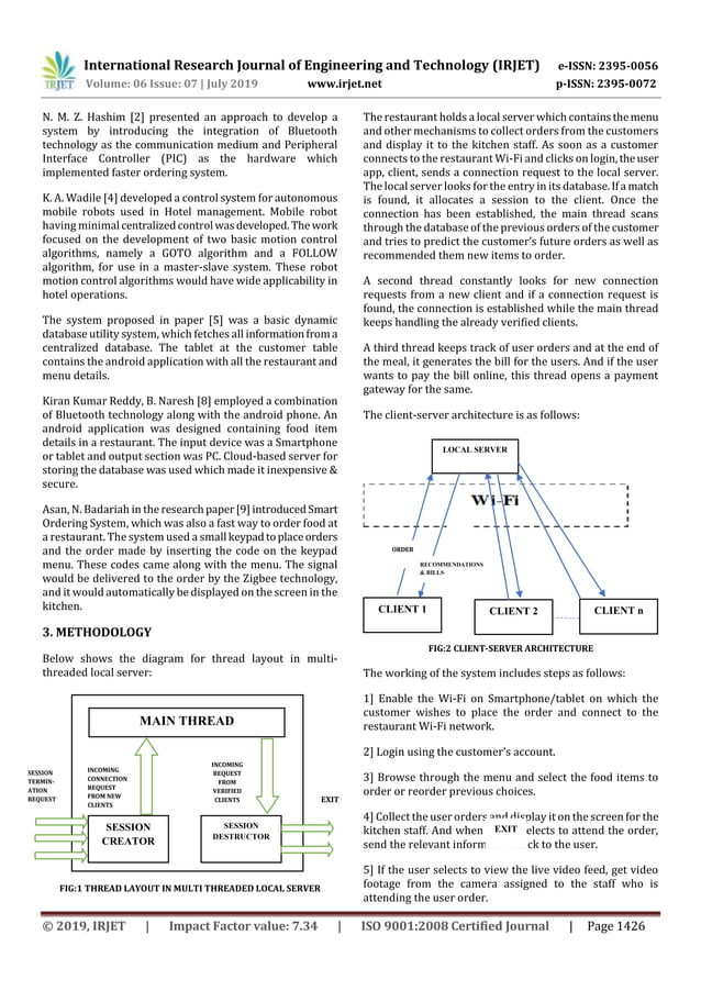 Irjet Data Centric Smart Restaurant Management System Pdf