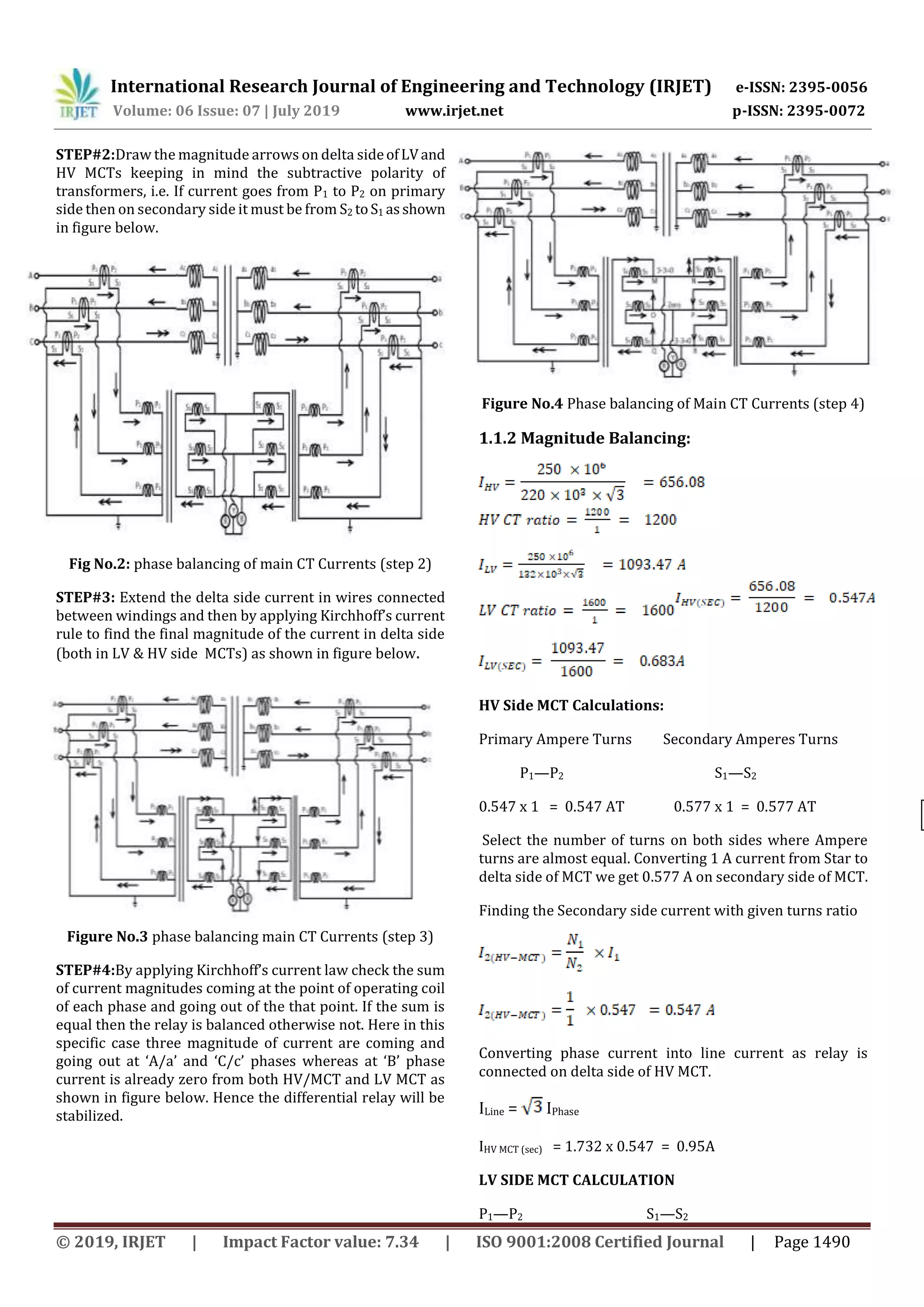 Irjet Numerical Differential Protection Of 220 132kv 250 Mva Auto Transformer Using Siemens