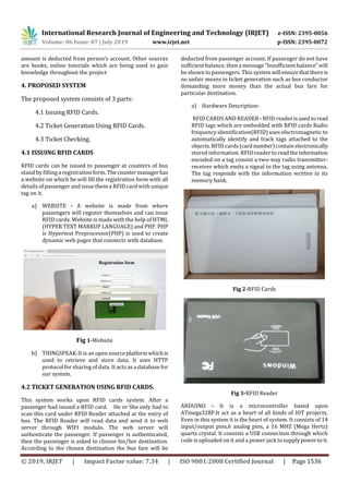 IRJET- RFID based Bus Ticket Generation System | PDF