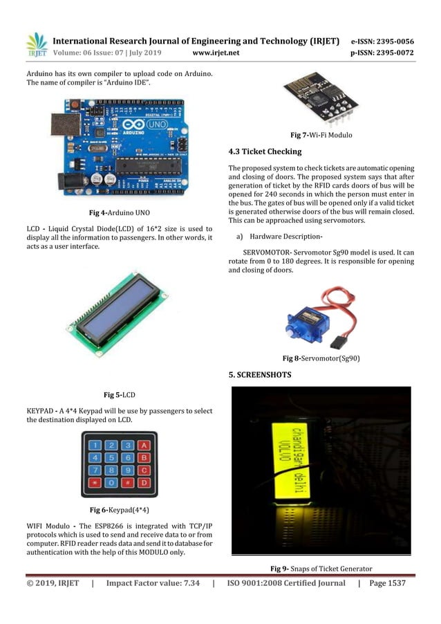 IRJET- RFID based Bus Ticket Generation System | PDF | Rail Travel ...