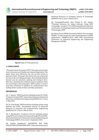 IRJET- RFID based Bus Ticket Generation System | PDF