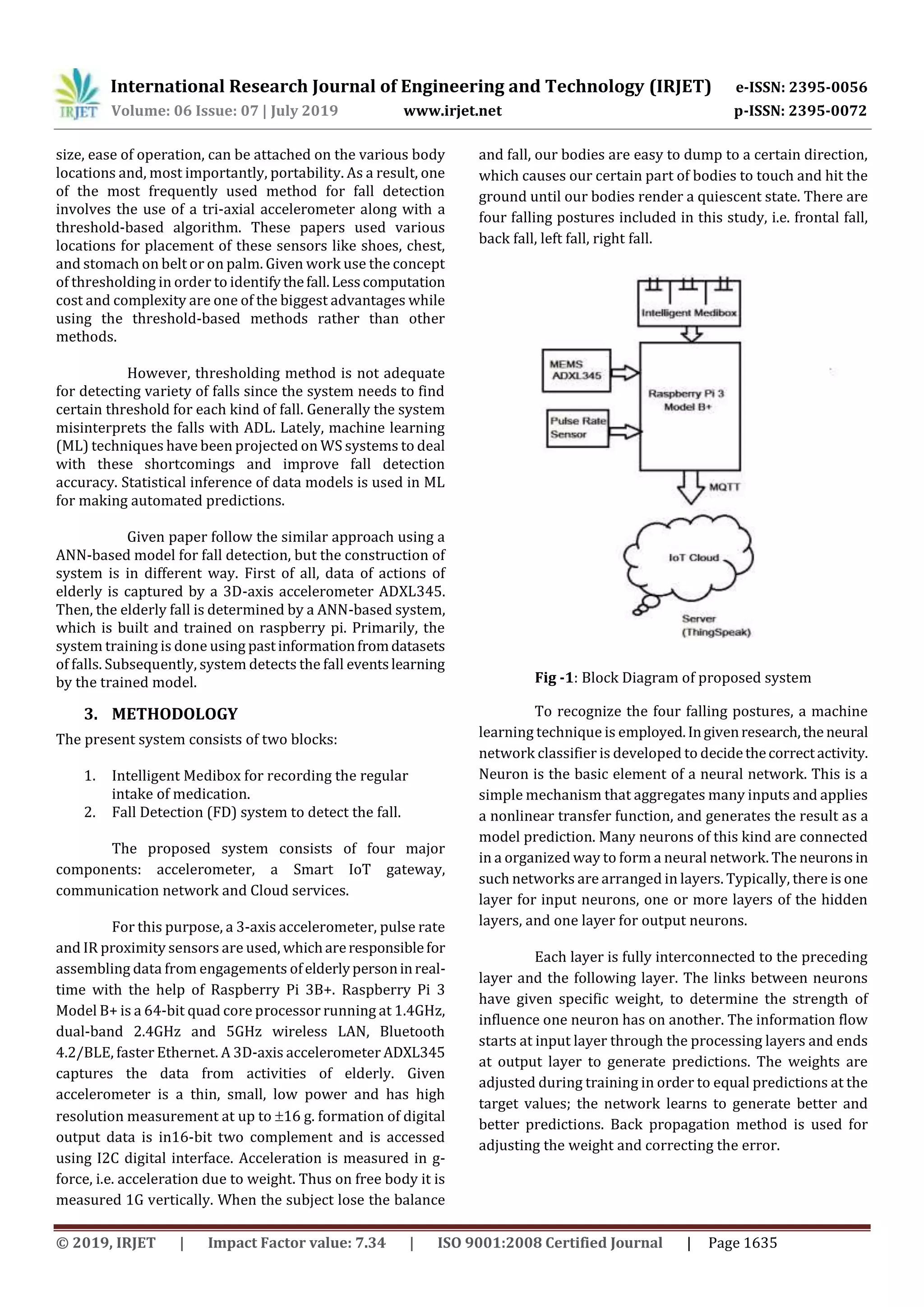 IRJET- Elderly Care-Taking and Fall Detection System | PDF