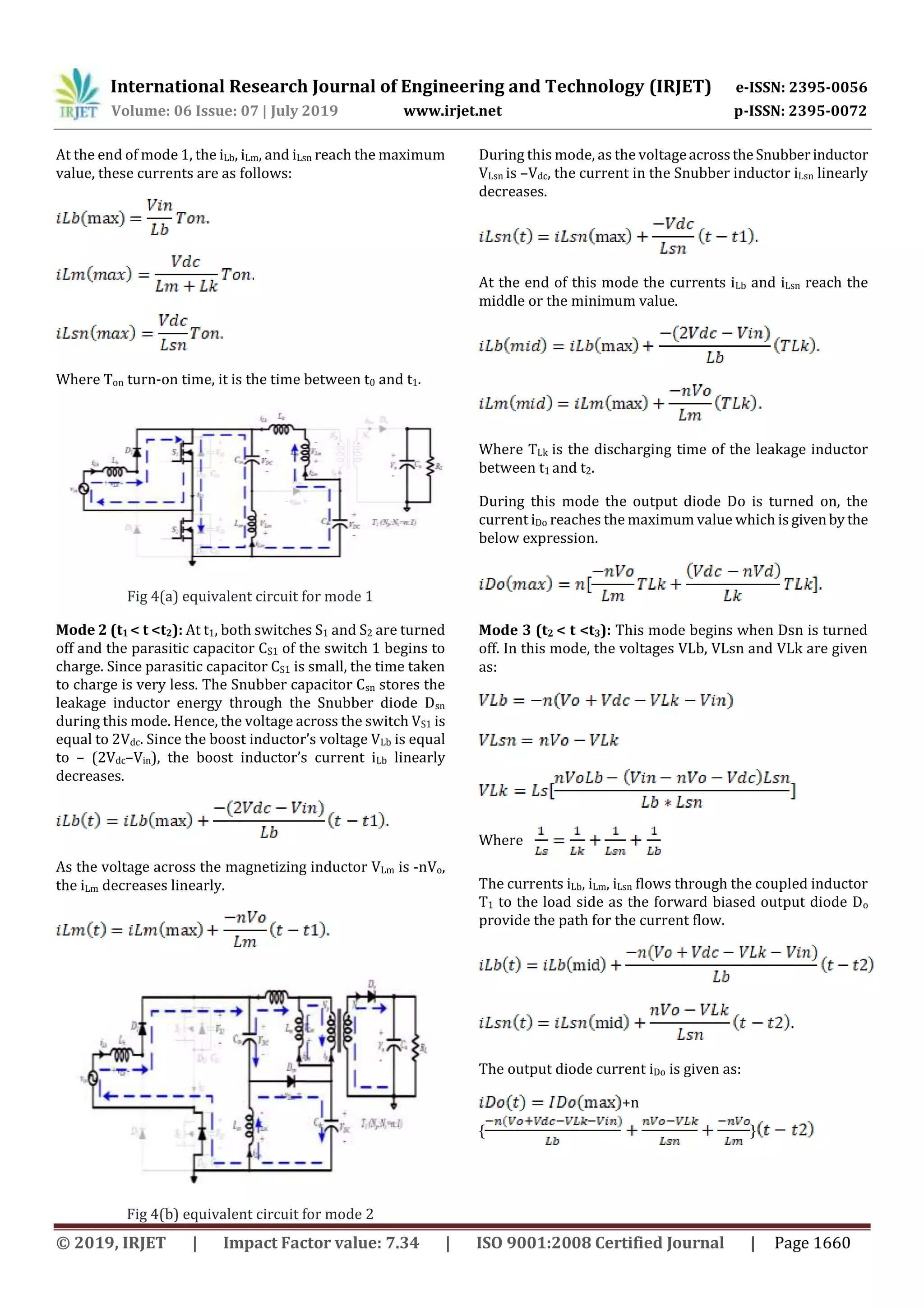 IRJET- Design and Analysis of Single-Stage Bridgeless Boost- Flyback PFC Converter with Snubber ...