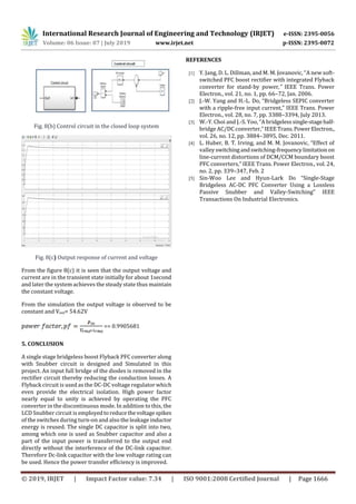 IRJET- Design and Analysis of Single-Stage Bridgeless Boost- Flyback PFC Converter with Snubber ...