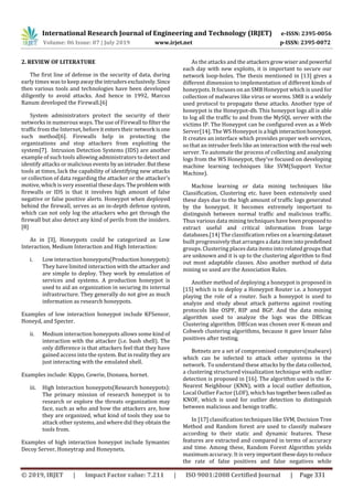 IRJET- A Cloud based Honeynet System for Attack Detection using Machine Learning Techniques | PDF