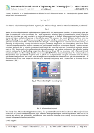 IRJET- Study on Process Parameters of Diffusion Bonding of Titanium with Other Metals | PDF