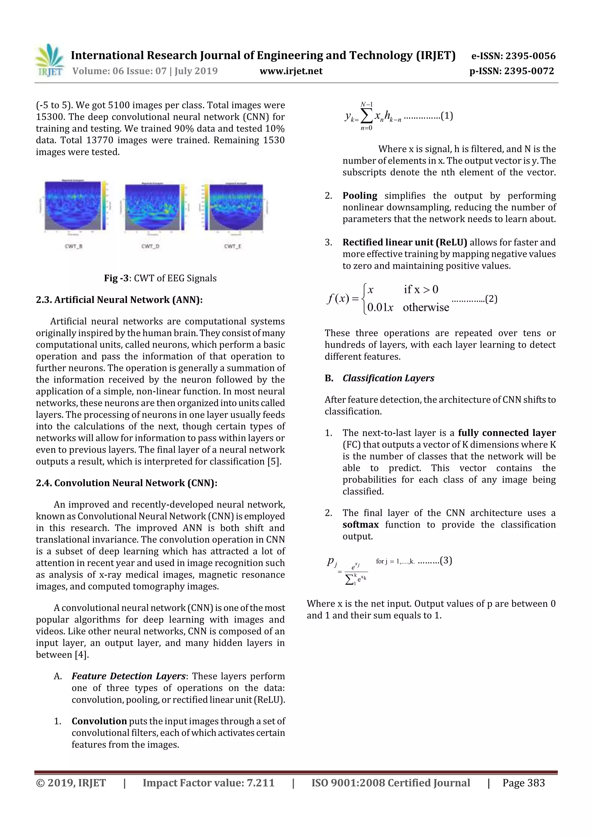 IRJET- Deep Neural Network for the Automated Detection and Diagnosis of Seizure using EEG ...