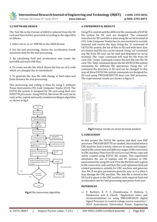 IRJET- SD Card based File System for CNC Machine using TMS320F2837XD Processor | PDF | Operating ...