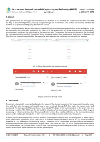 IRJET- Smart Real Time Manhole Monitoring System | PDF