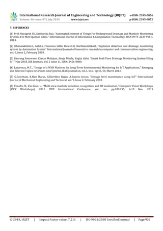 IRJET- Smart Real Time Manhole Monitoring System | PDF