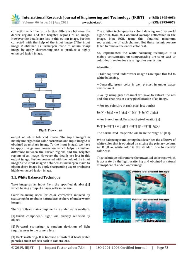 IRJET- White Balance and Multi Scale Fusion for under Water Image ...
