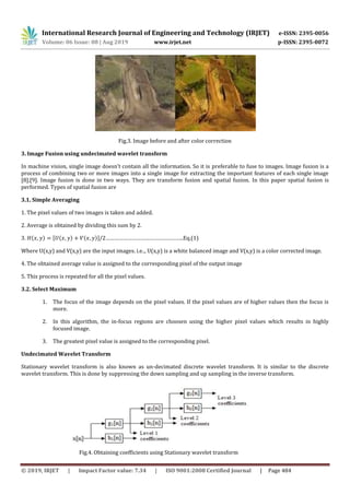 IRJET- Improving Interpretability of an Underwater using Undecimated Wavelet Transform | PDF