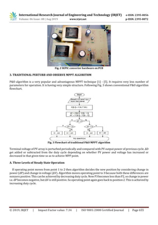 IRJET- Modified Perturb and Observe MPPT Algorithm for Drift Avoidance using SEPIC Converter | PDF