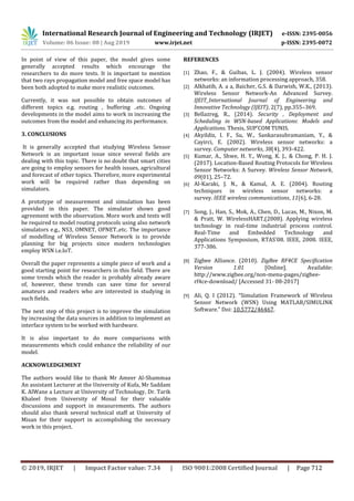 IRJET- Study of Wireless Sensor Network using a Matlab based Simulator | PDF
