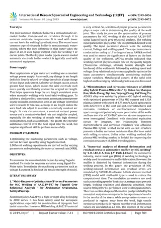IRJET- Optimization of Process Parameters in MIG Welding of AISI 316L | PDF