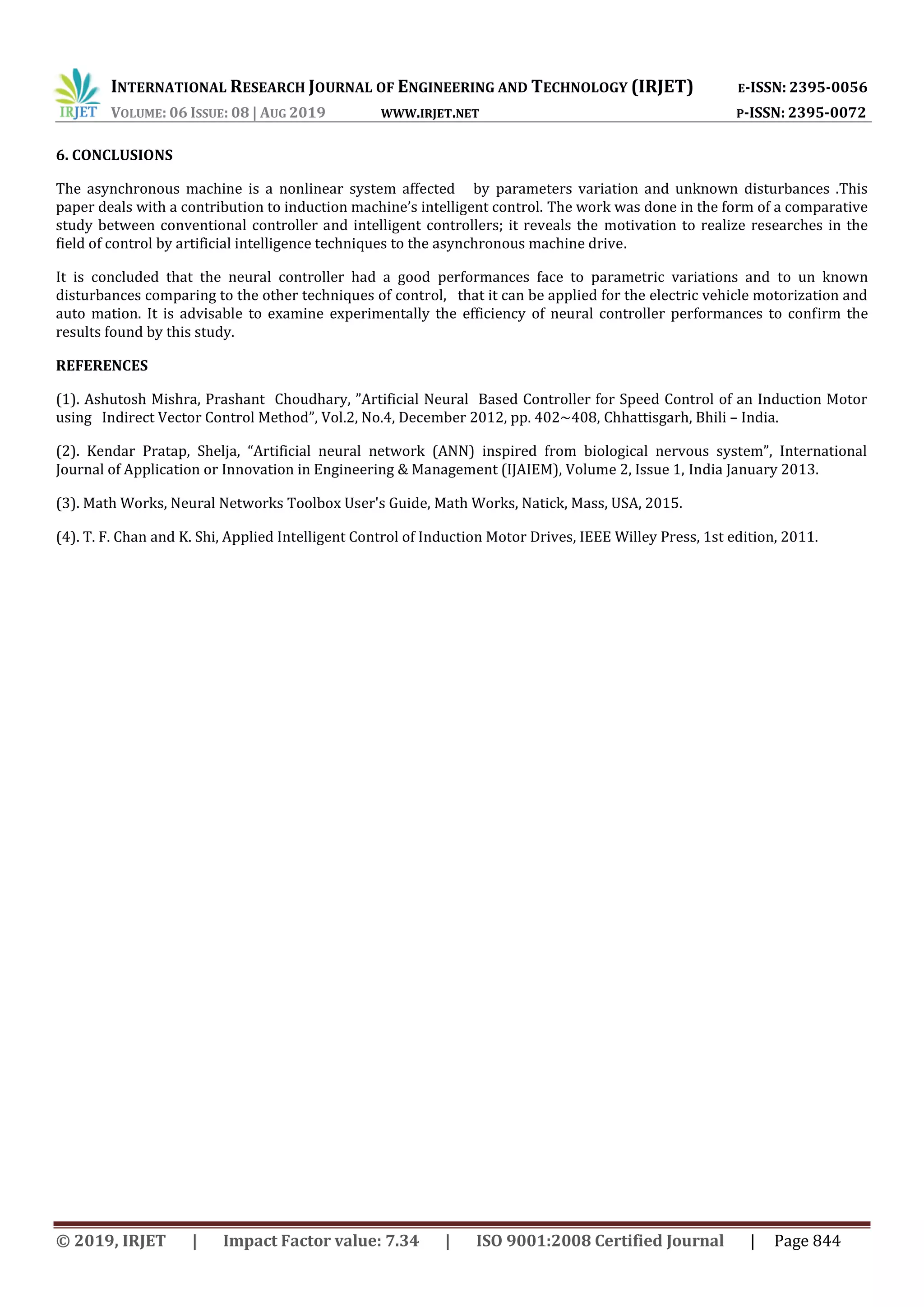 Irjet Control Of Induction Motor Using Neural Network Pdf