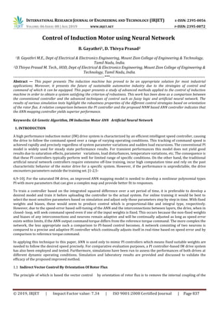 IRJET- Control of Induction Motor using Neural Network | PDF
