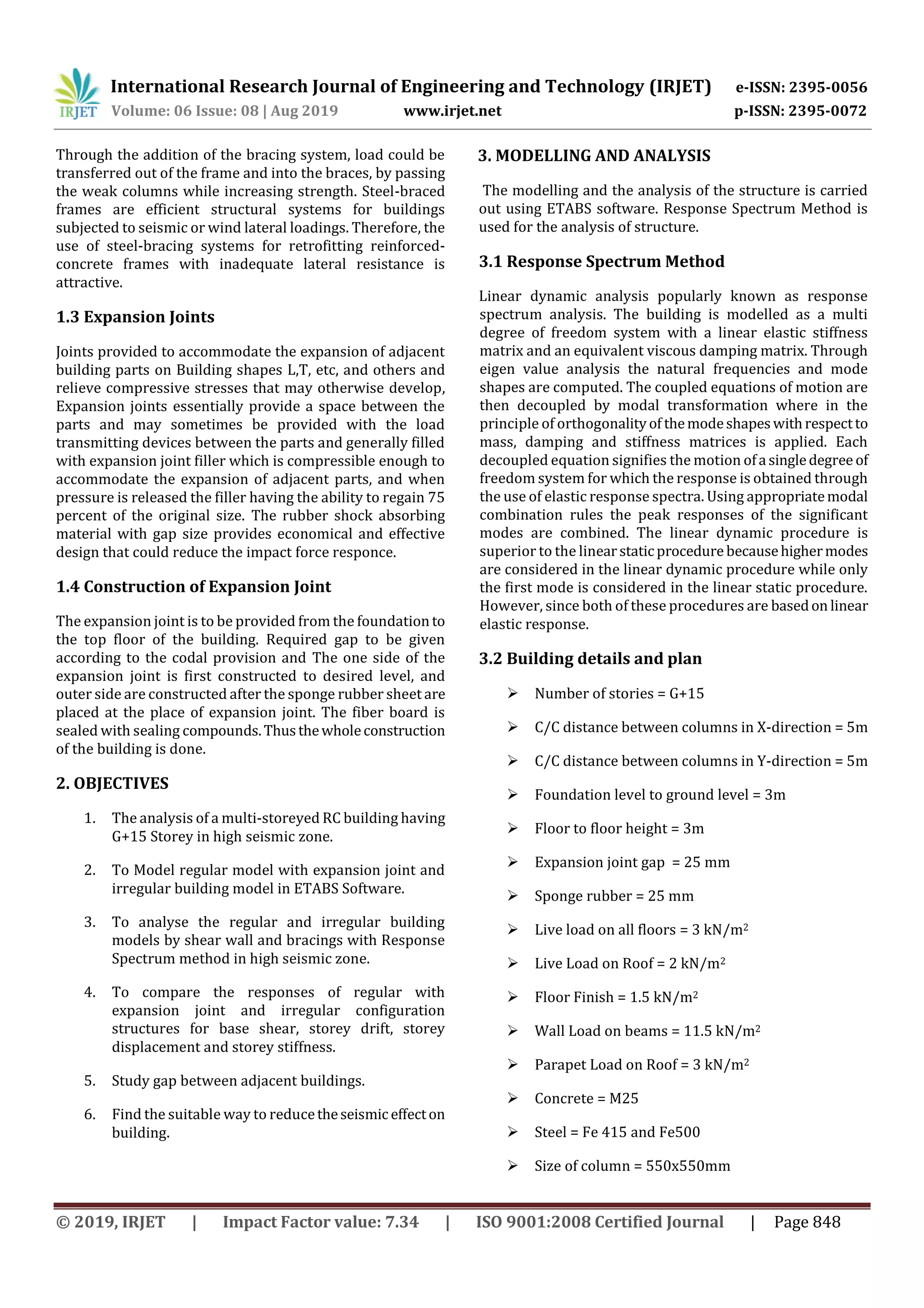IRJET- Study on Shear Wall and Bracing in Irregular Structure and ...