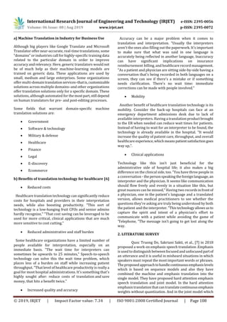 IRJET- Speech Translation System for Language Barrier Reduction | PDF