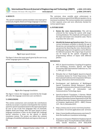 IRJET- Speech Translation System for Language Barrier Reduction | PDF
