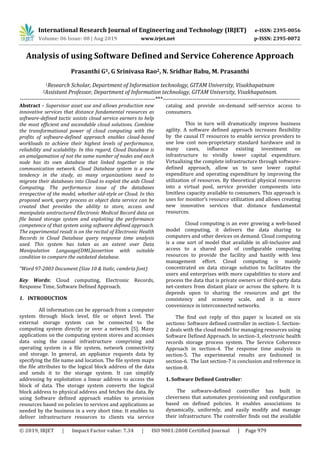 IRJET- Analysis of using Software Defined and Service Coherence Approach | PDF