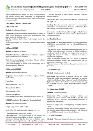 IRJET- Ground Water Analysis in and Around Peenya Industrial Area | PDF