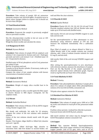 IRJET- Ground Water Analysis in and Around Peenya Industrial Area | PDF