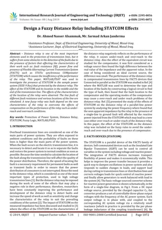 IRJET- Design a Fuzzy Distance Relay Including STATCOM Effects | PDF | Track and Field | Sports