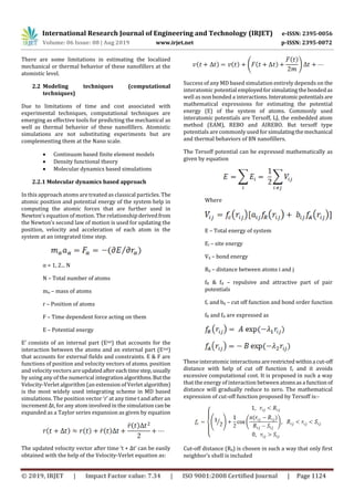 IRJET- Atomistic Simulation to Study Defective Nanofillers | PDF