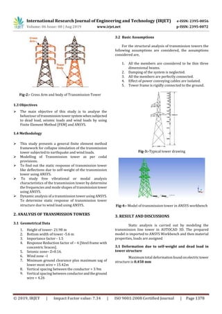 IRJET- Analysis of Transmission Tower using ANSYS | PDF