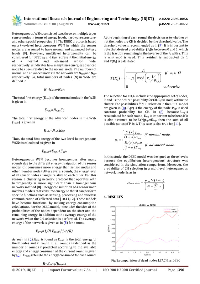 IRJET- Energy Efficient Protocol in Wireless Sensor Network | PDF