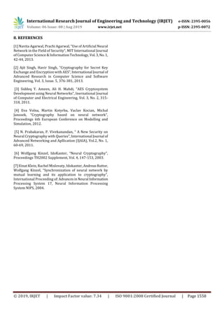 IRJET- Symmetric Cryptography using Neural Networks | PDF